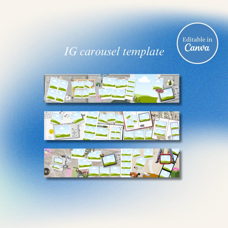 Instagram Carousel Template | Aesthetic Photo Dump (canva) - Etsy