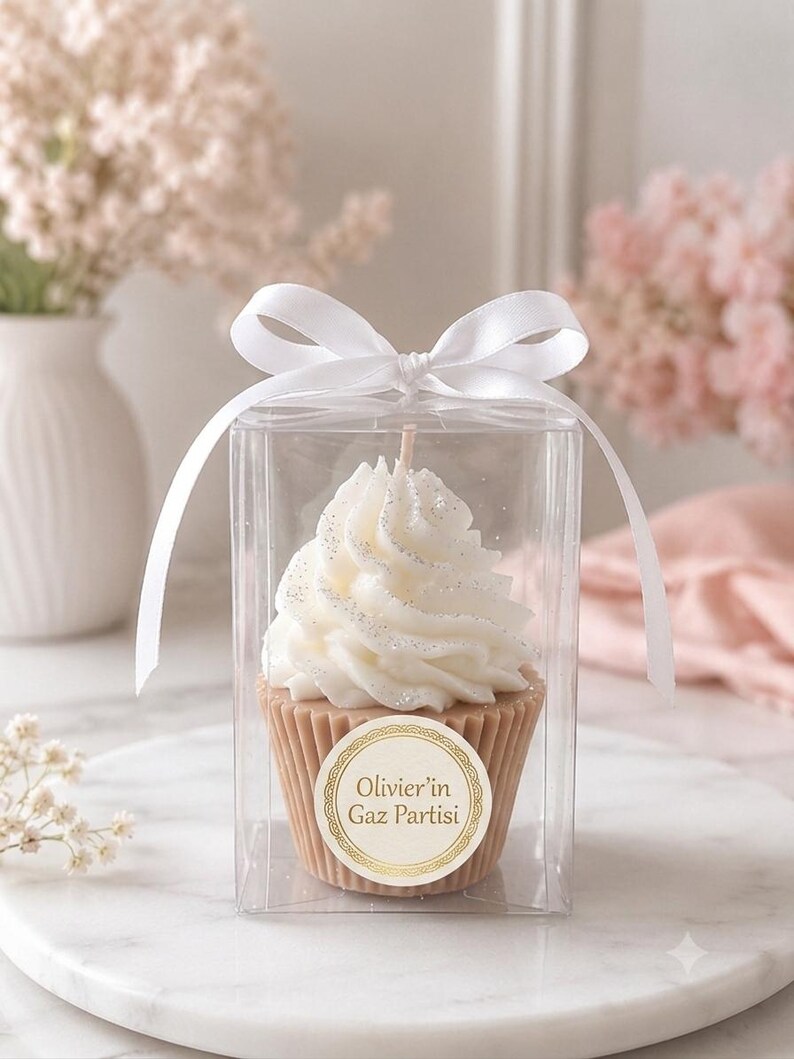 Cupcake Candle Party Favors, Personalized Baby Shower Gift, Wedding ...