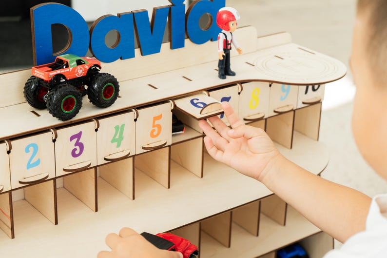 Personalized Toy Car Garage for Kids, Racing Car Parking Garage With ...