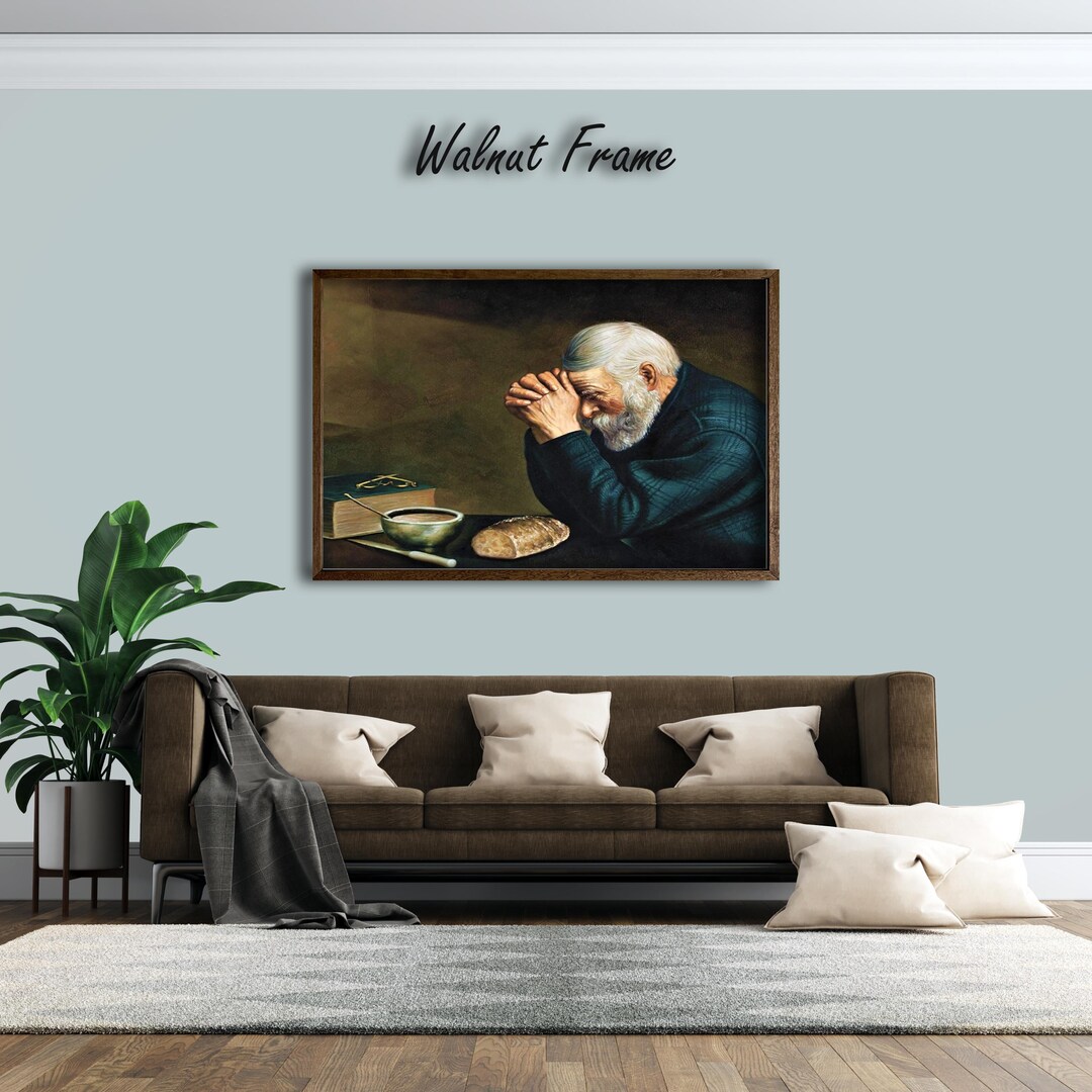 Grace by Eric Enstrom Canvas Print, Vintage Prayer Wall Art, Christian ...