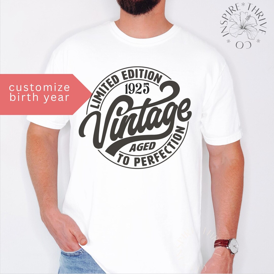 Vintage Limited Edition Birthday Shirt | Personalized Birth Year Tee ...