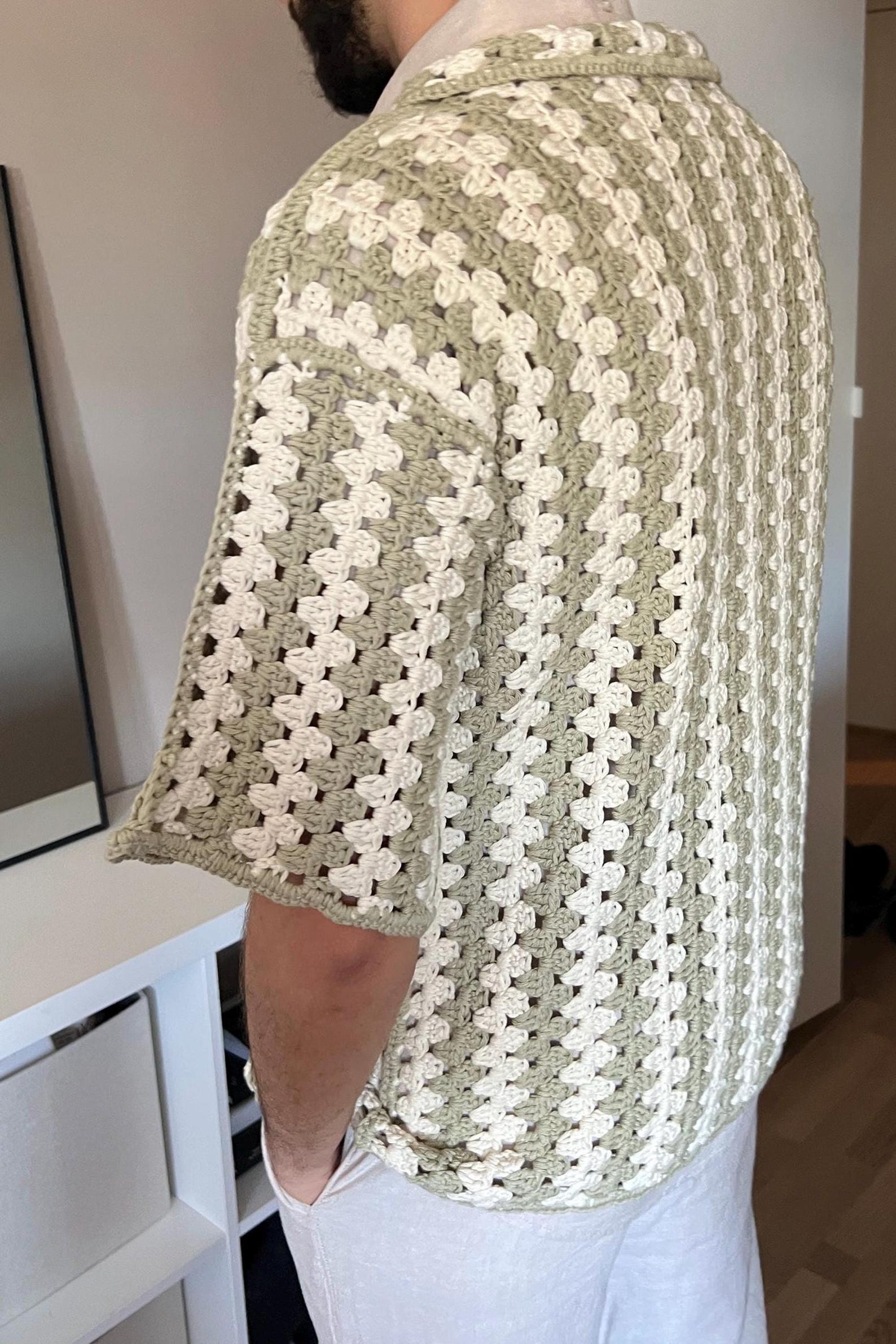 Monaco Crochet Shirt Pattern - Etsy