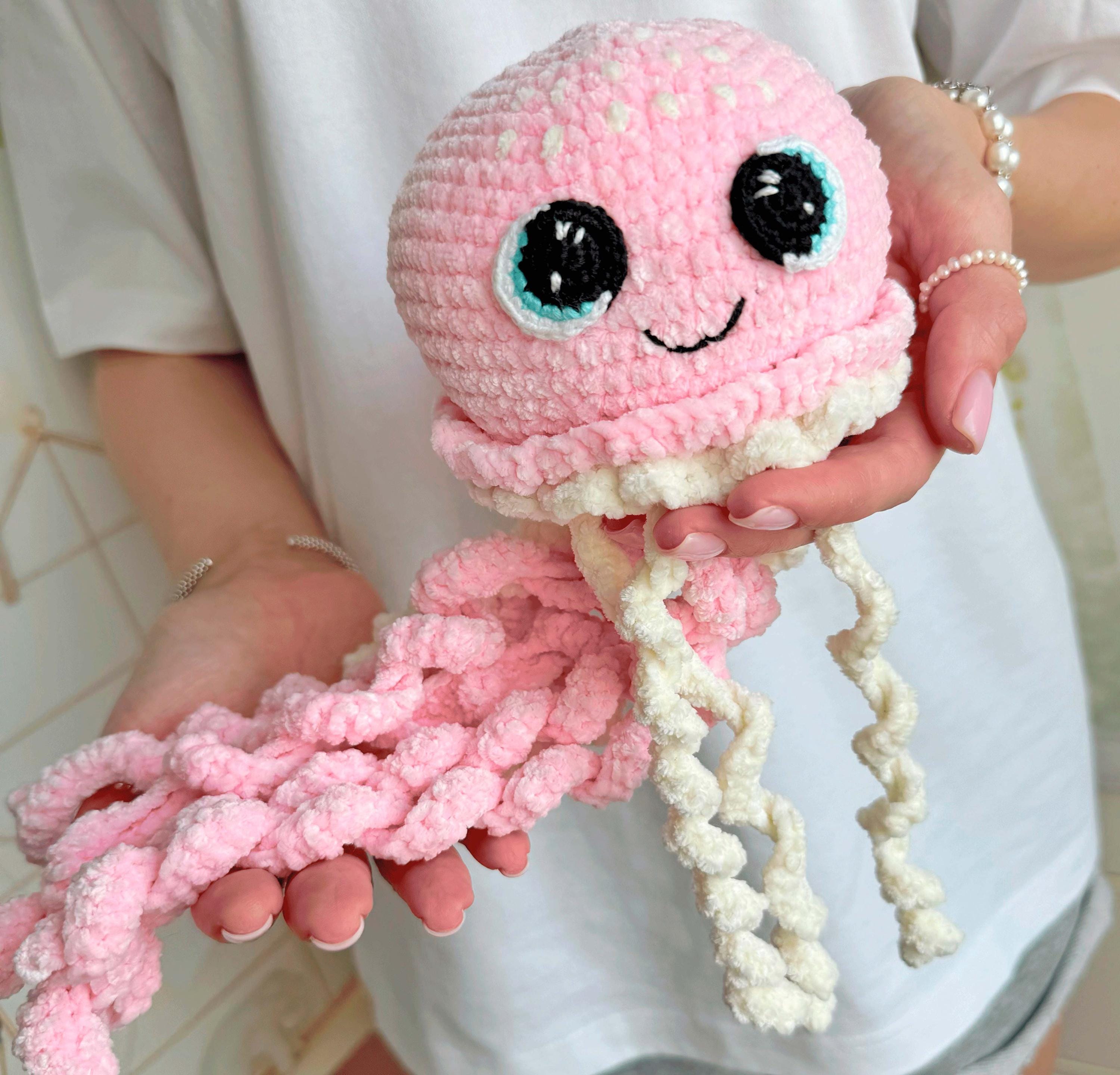 Crochet Jellyfish Plush Pattern, Ocean Crochet Toy, Amigurumi Stuffed ...
