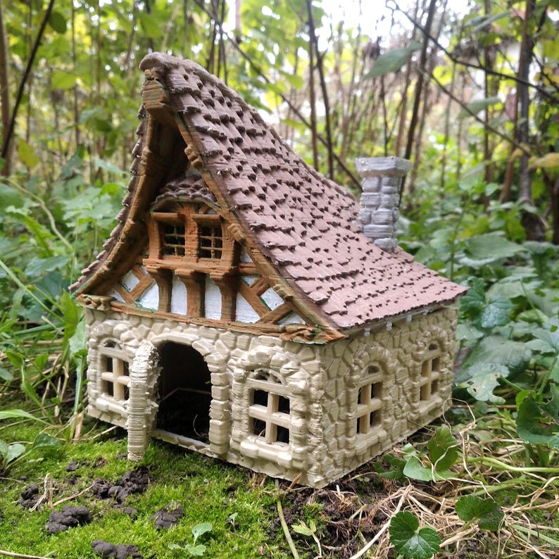 Medieval Cottage Hamster House - Handmade Cozy Hideout for Small Pets ...