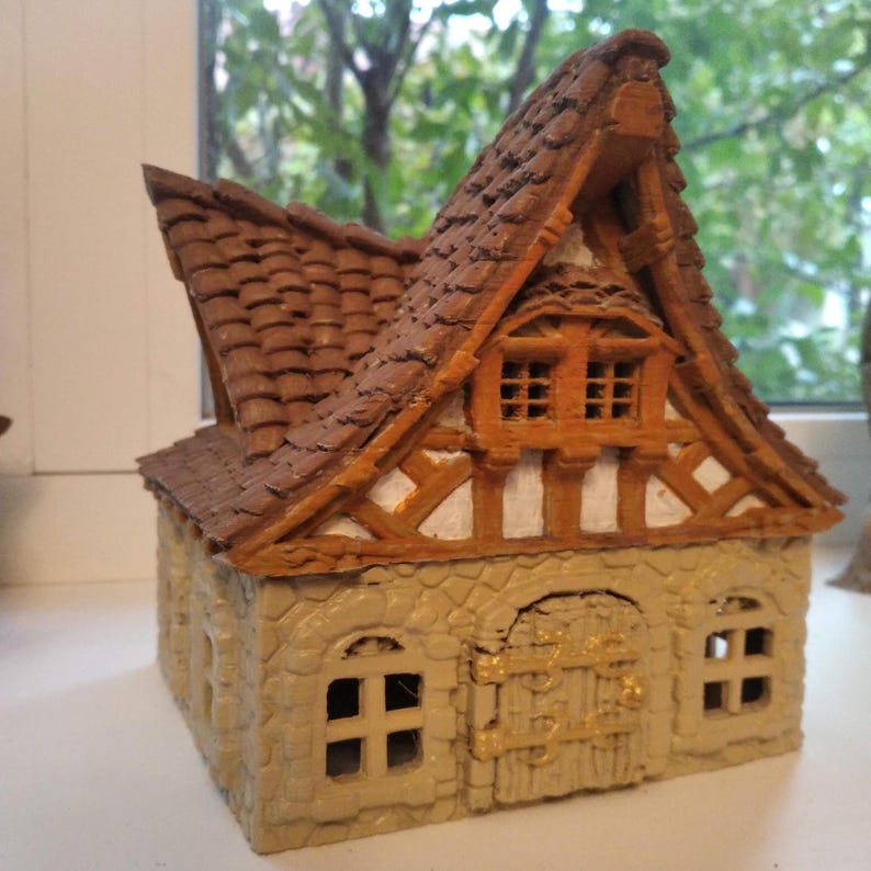 Medieval Cottage Hamster House - Handmade Cozy Hideout for Small Pets ...