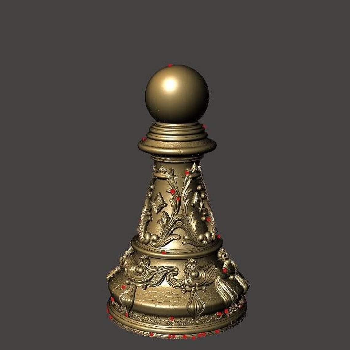 Ornate Baroque Chess Set STL Files for 3D Printing – Luxury Digital ...