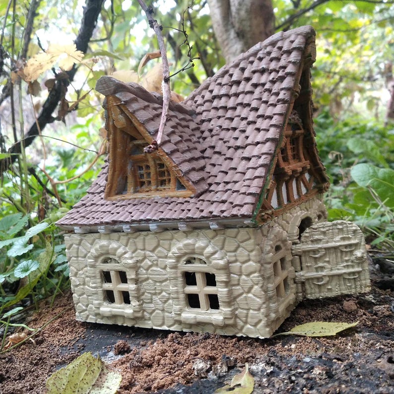 Medieval Cottage Hamster House - Handmade Cozy Hideout for Small Pets ...