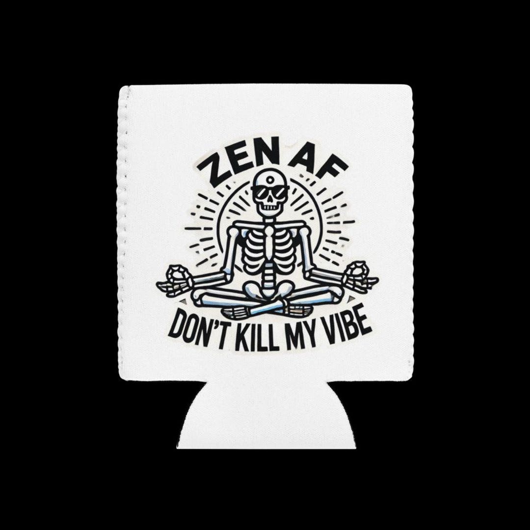 Zen AF Skeleton Yoga Can Cooler: Funny Sarcastic Koozie - Etsy