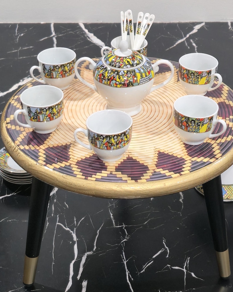 Habesha Coffee Ceremony Rekebot | Ethiopian Coffee Cermony Tray | 15 ...
