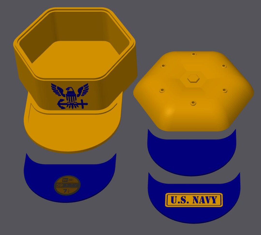 Navy Fitted Cap Gift Box – 3D Print File - Etsy