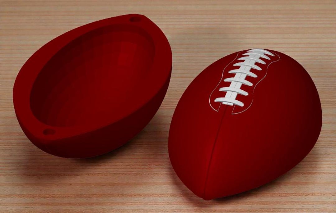 Football Shaped Gift Box With Lid – 3D Print File - Etsy