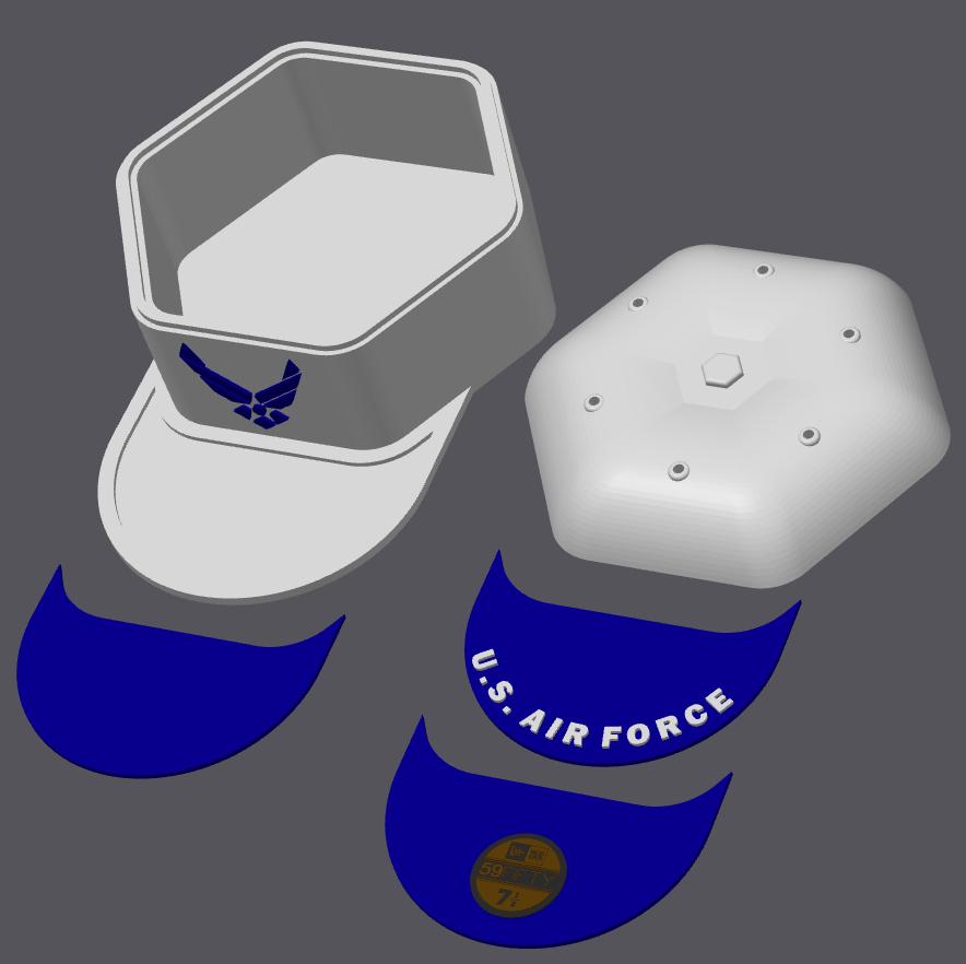 Air Force Fitted Cap Gift Box – 3D Print File - Etsy
