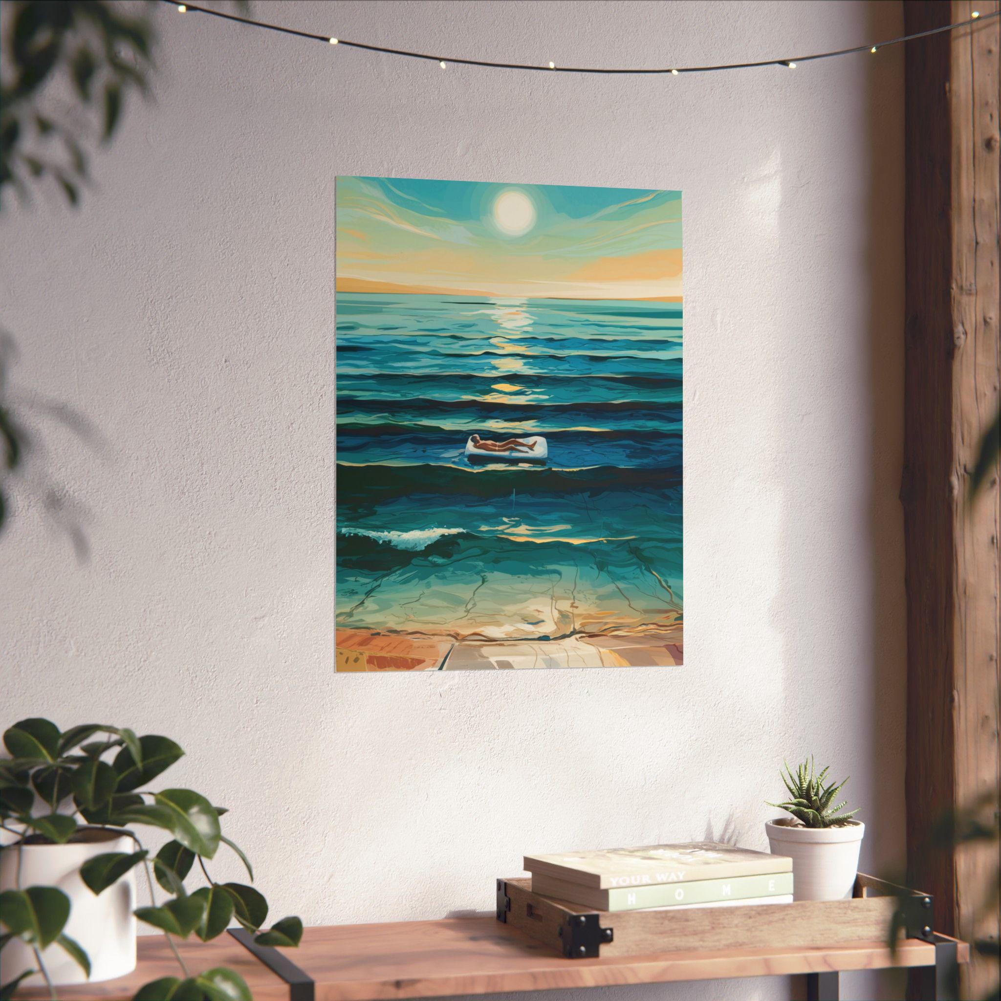 Relaxing Ocean Vibes Poster, Ocean Wall Art, Beach Decor, Summer Home ...