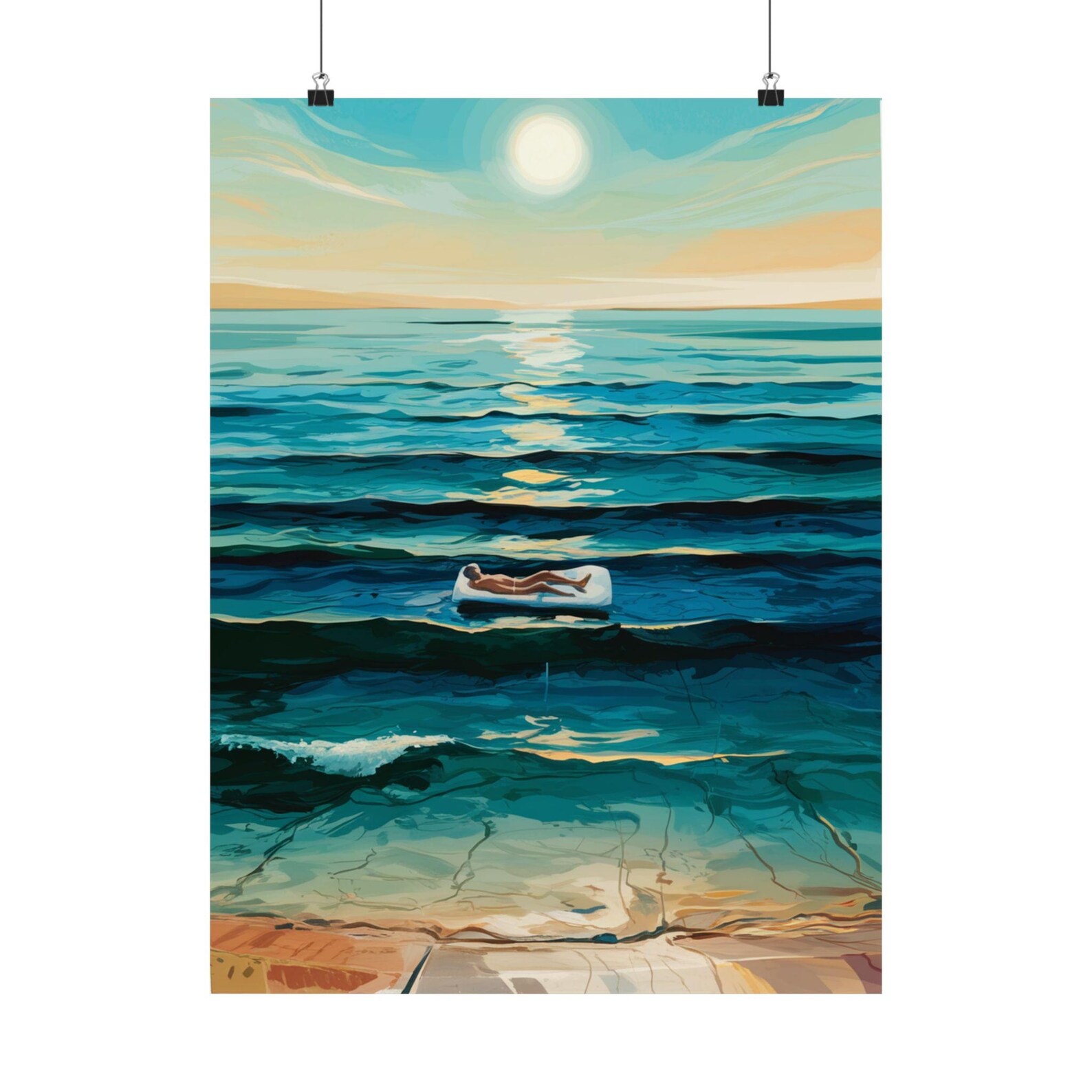 Relaxing Ocean Vibes Poster, Ocean Wall Art, Beach Decor, Summer Home ...