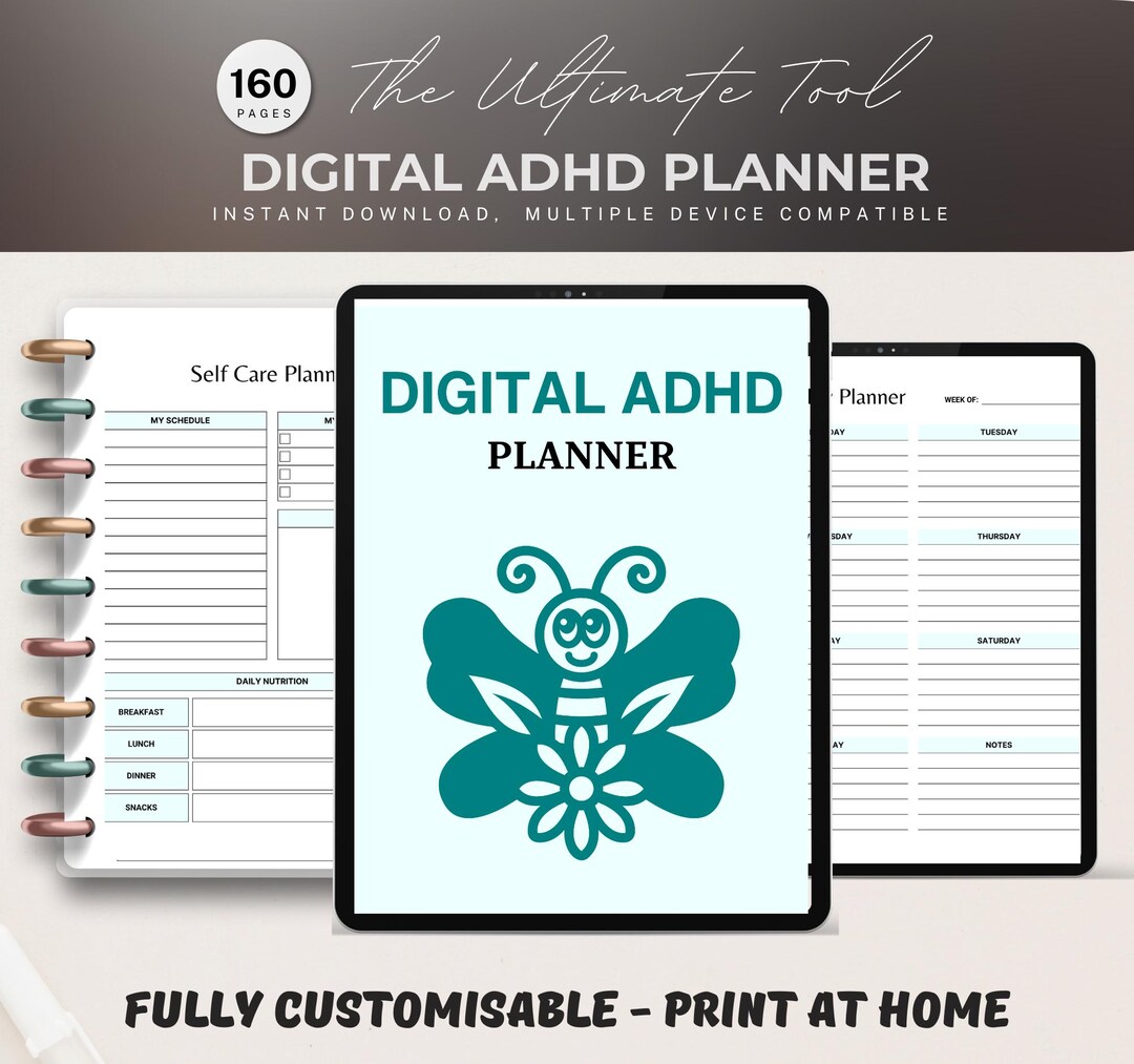 ADHD Planner / Printable ADHD Journal / Daily Focus Planner ...