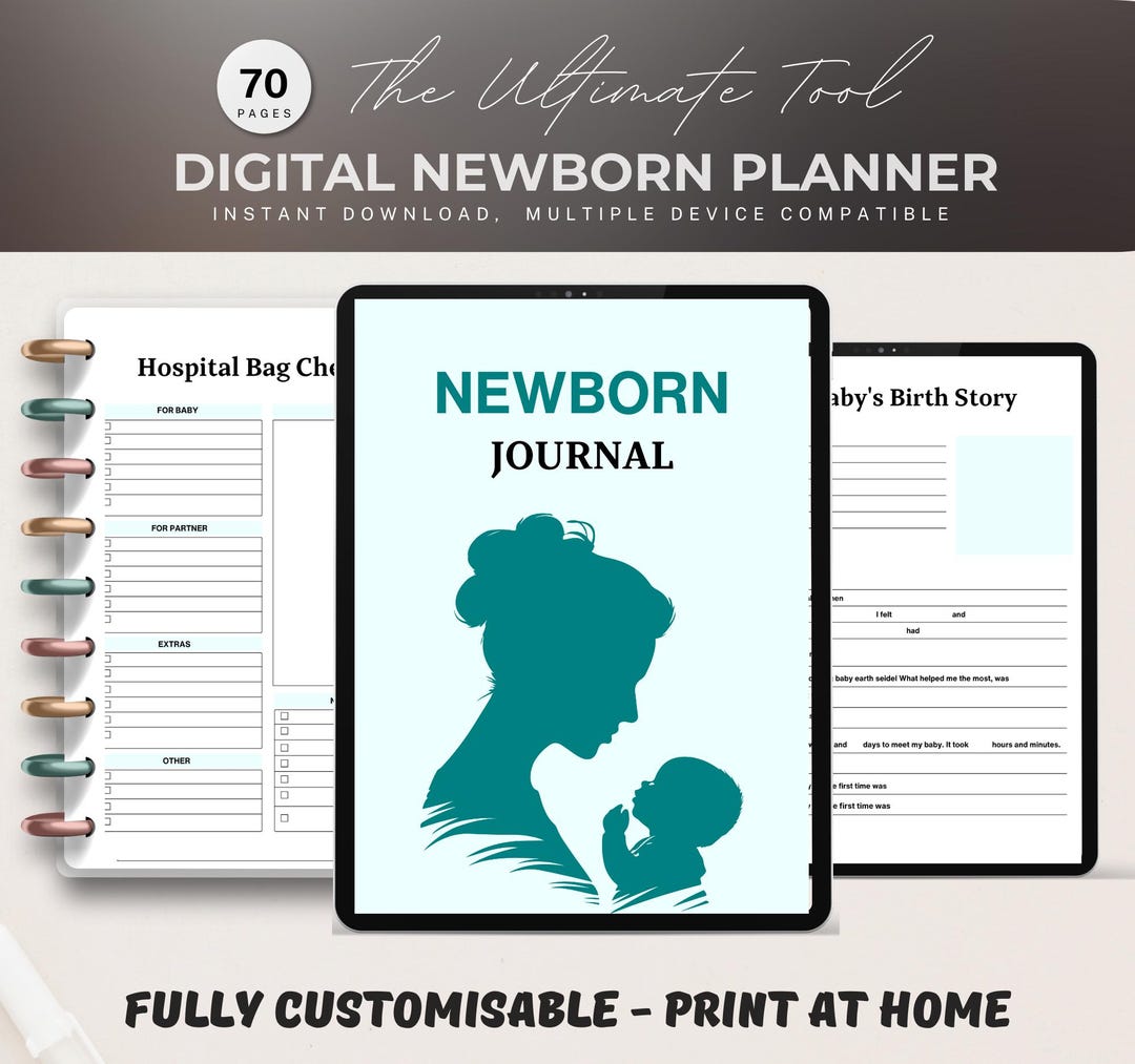 Newborn Journal / Baby Memory Book / Printable Baby Tracker / First ...