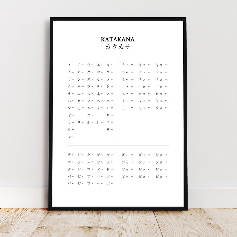 Hiragana and Katakana Table Printable Style 02 | Learning Hiragana and ...