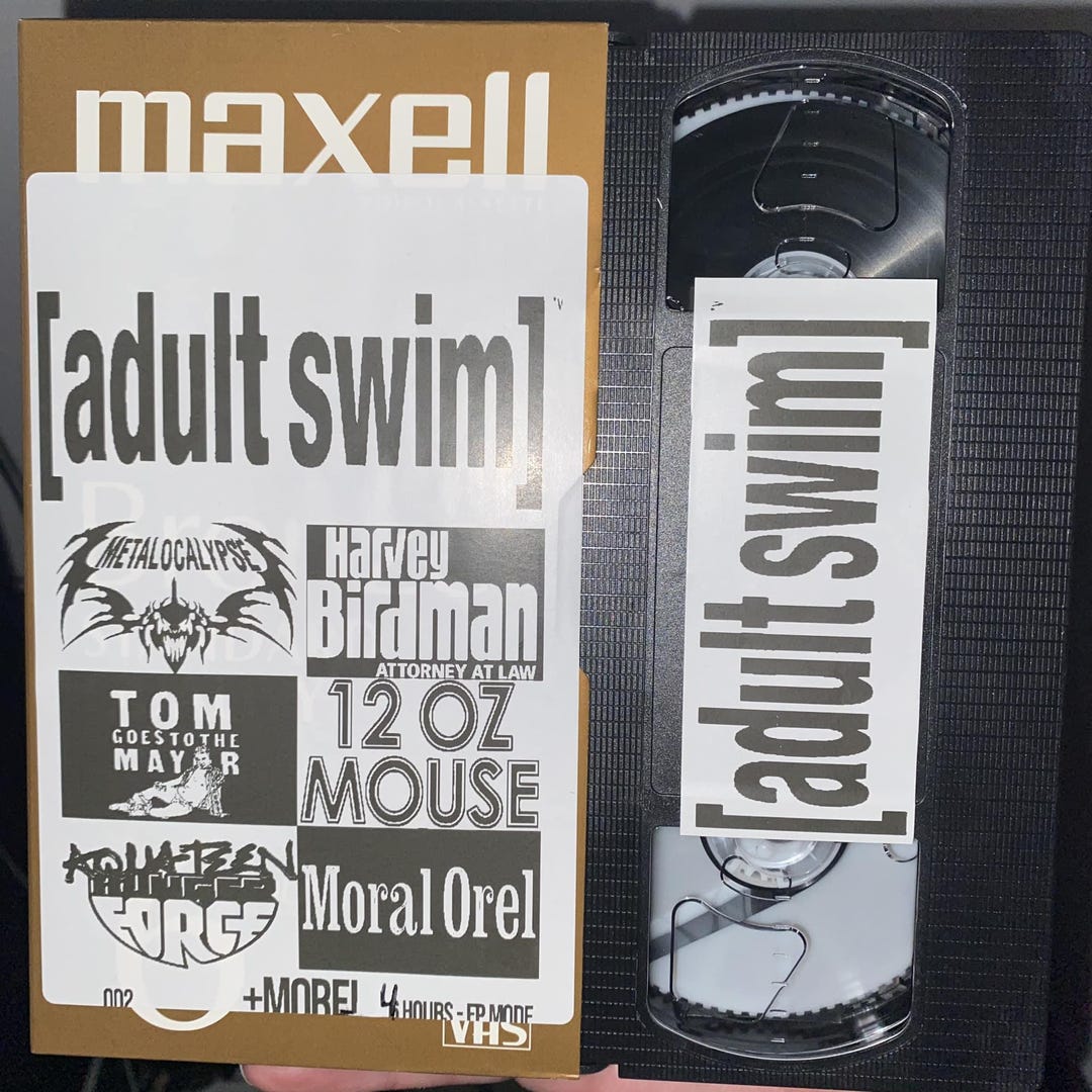Adult Swim Cartoon Network 4 HOURS VHS 2007 With Commercials Sold as ...