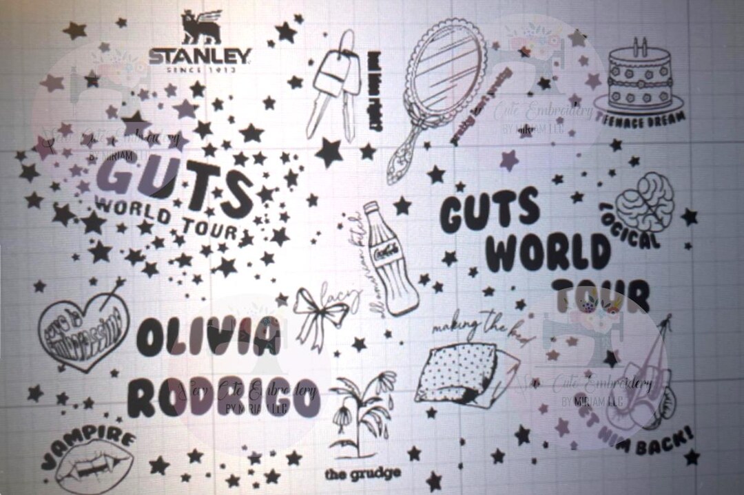 Pop Star Singer * Guts * Laser Engrave File * SVG * Full Wrap * Rodrigo ...