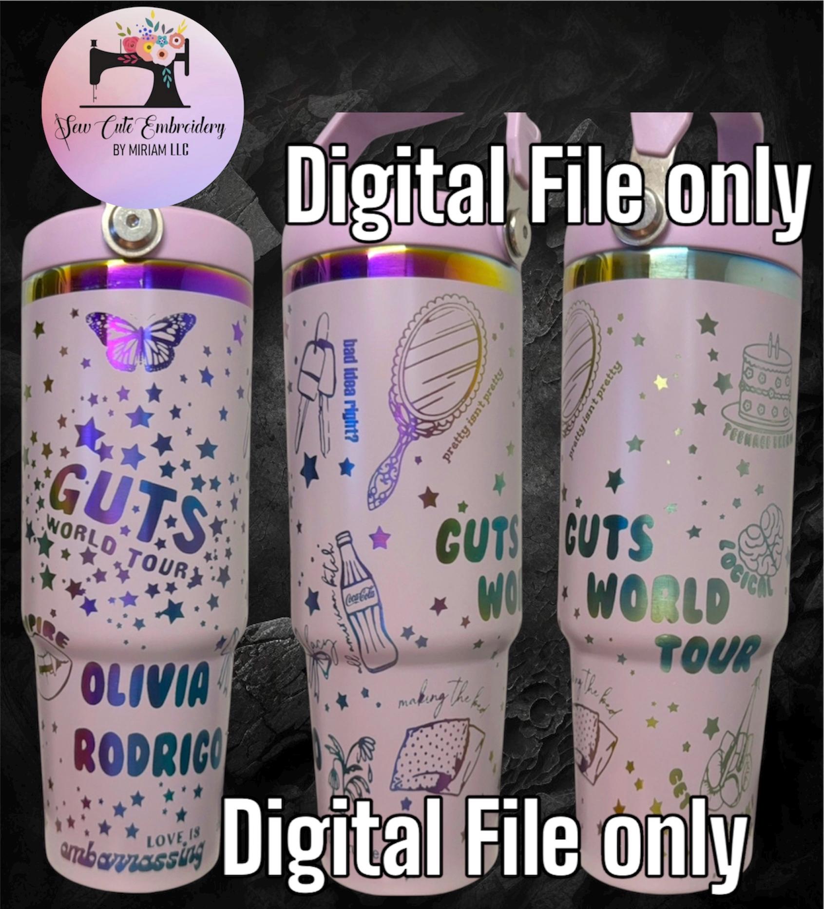 Pop Star Singer * Guts * Laser Engrave File * SVG * Full Wrap * Rodrigo ...
