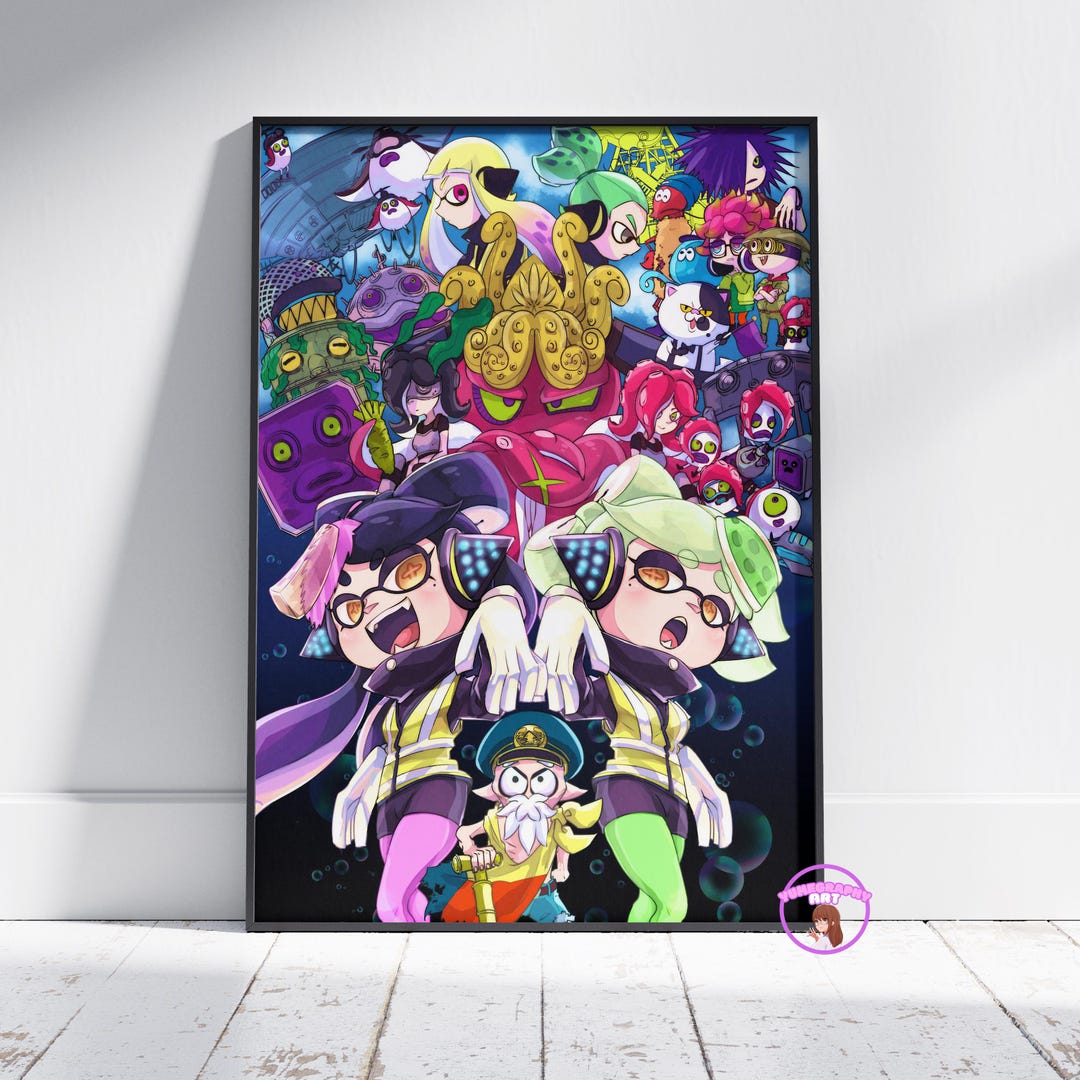 Splatoon Poster Inklings Wall Art Unframed Canvas Print Game Gift ...