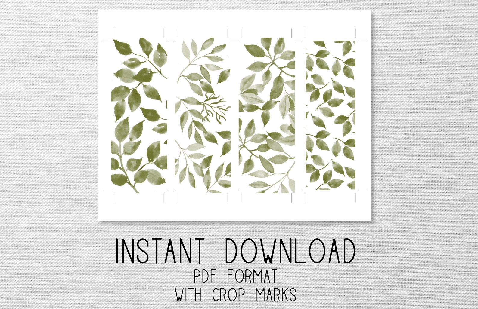 Printable Botanical Bookmarks Set of 4 - Etsy