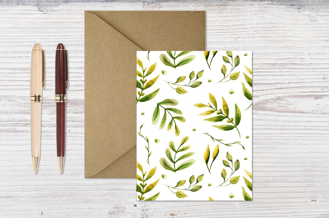 Botanical Garden Note Card, Printable Garden Note Card - Etsy