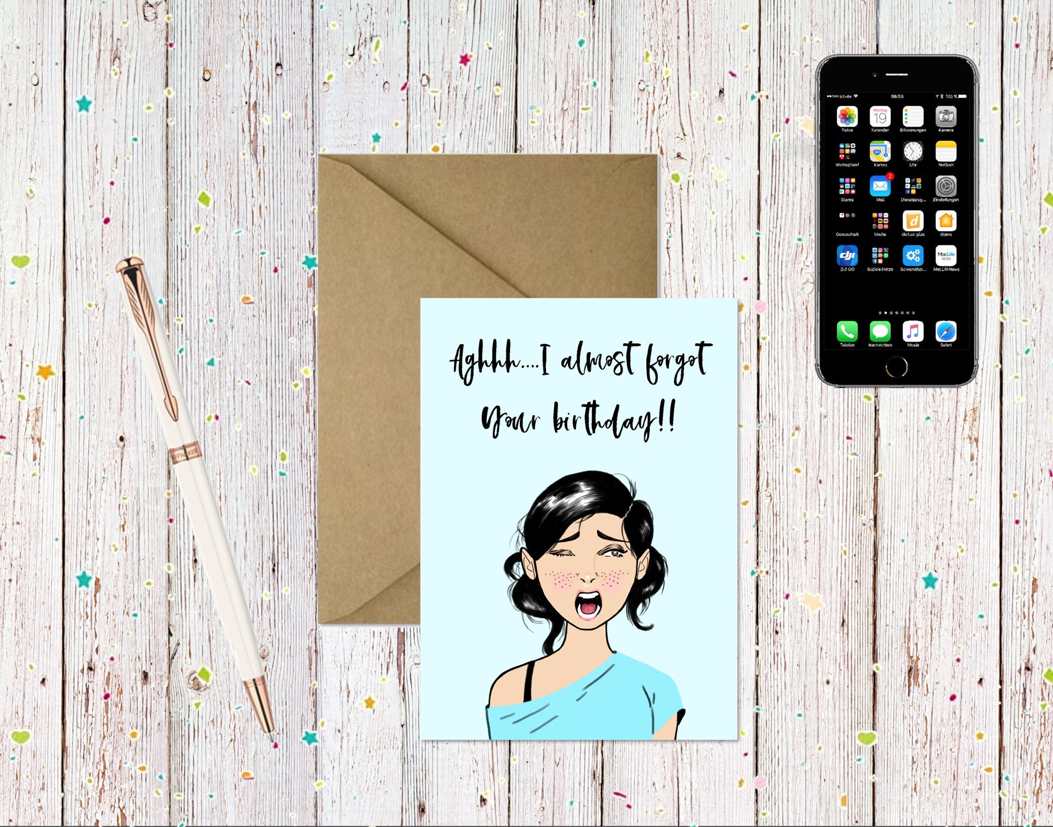 I Almost Forgot Your Birthday Downloadable Card - Etsy