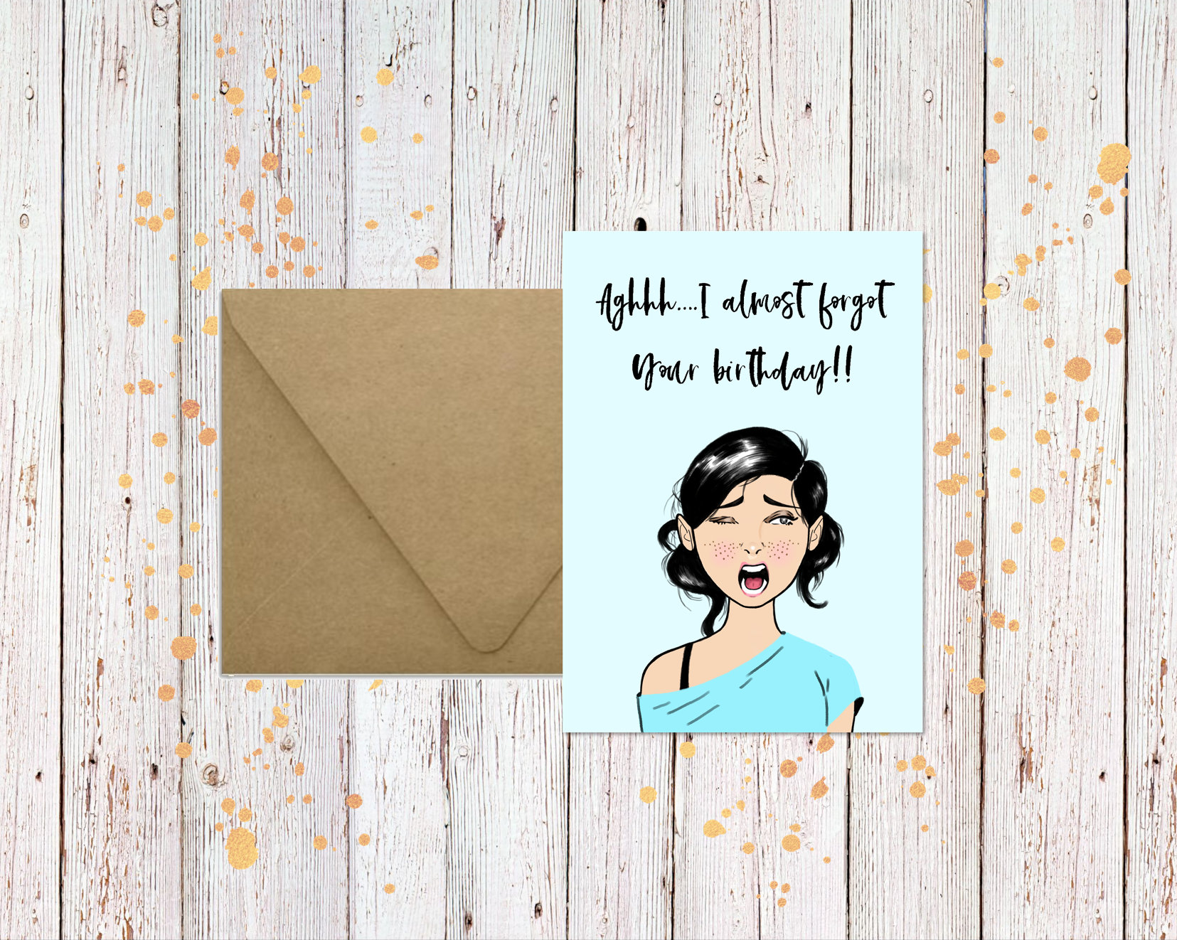 I Almost Forgot Your Birthday Downloadable Card - Etsy