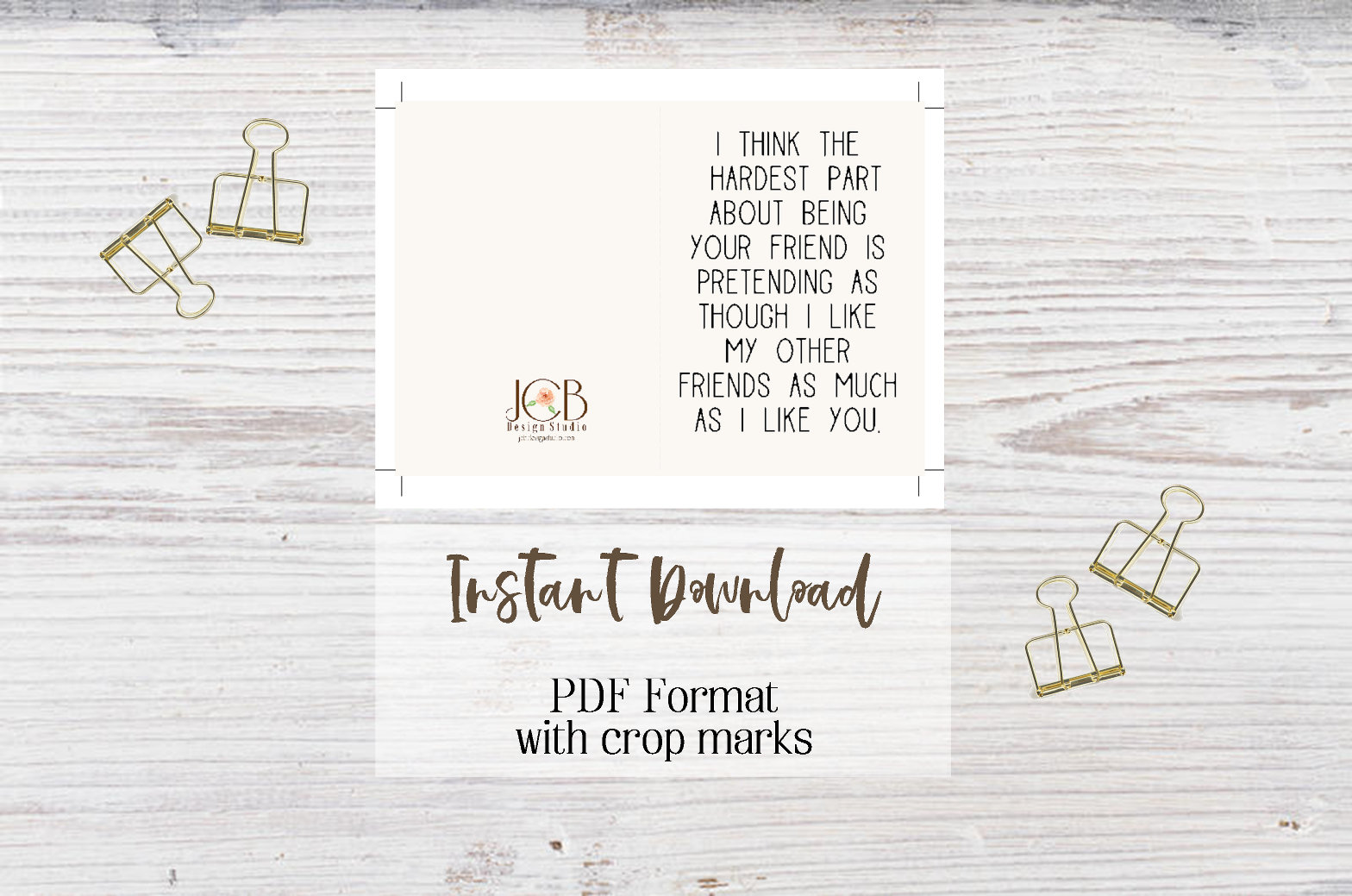 Printable Funny Friend Card Downloadable Card for Friend - Etsy