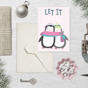 Set of 4 Fun Winter Animal Christmas Tree Cards - Printable - Download ...