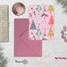 Printable Pink Christmas Tree Card - Etsy