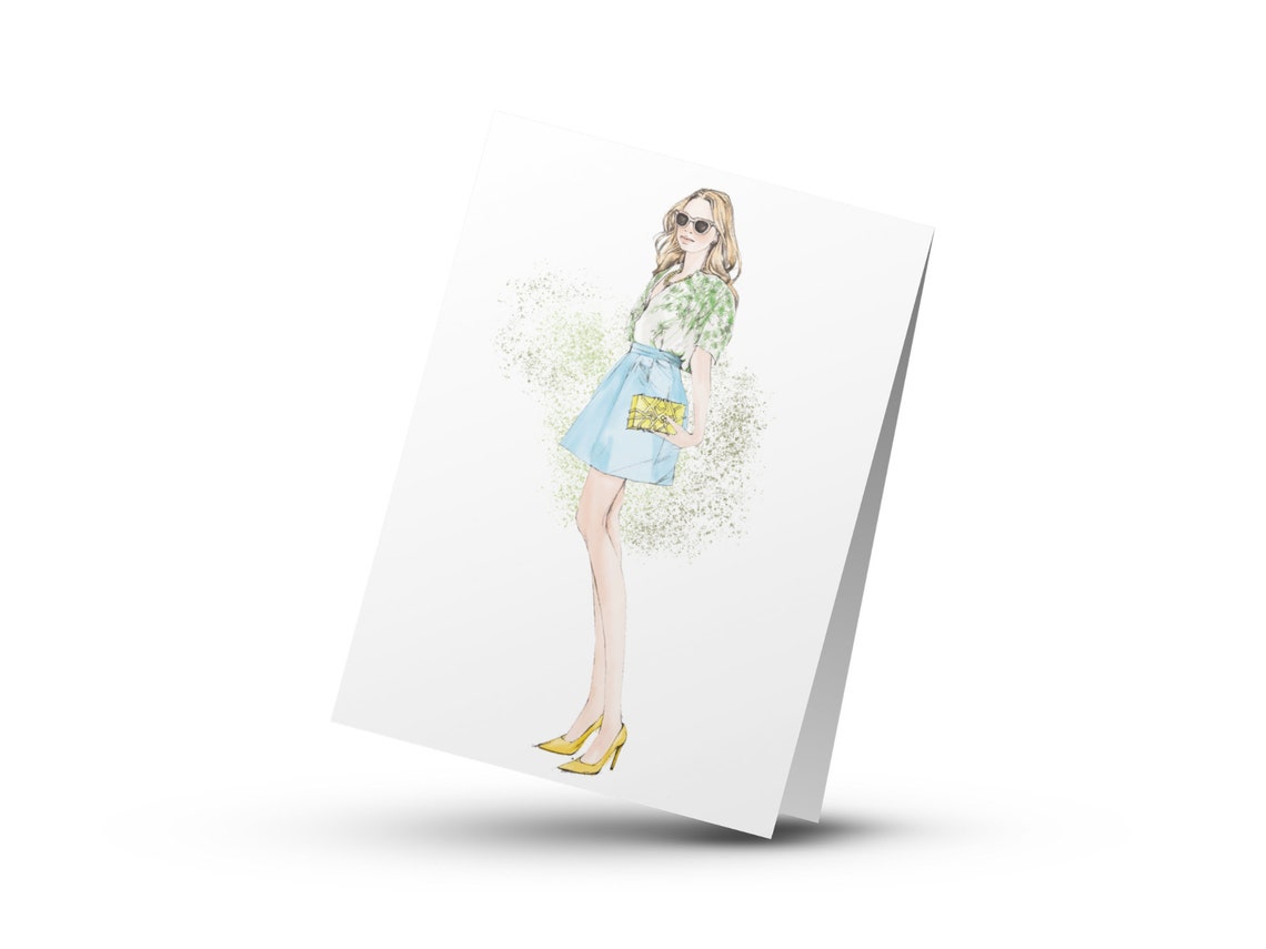Printable Summer Card, Downloadable Blank Digital Card, Print at Home ...