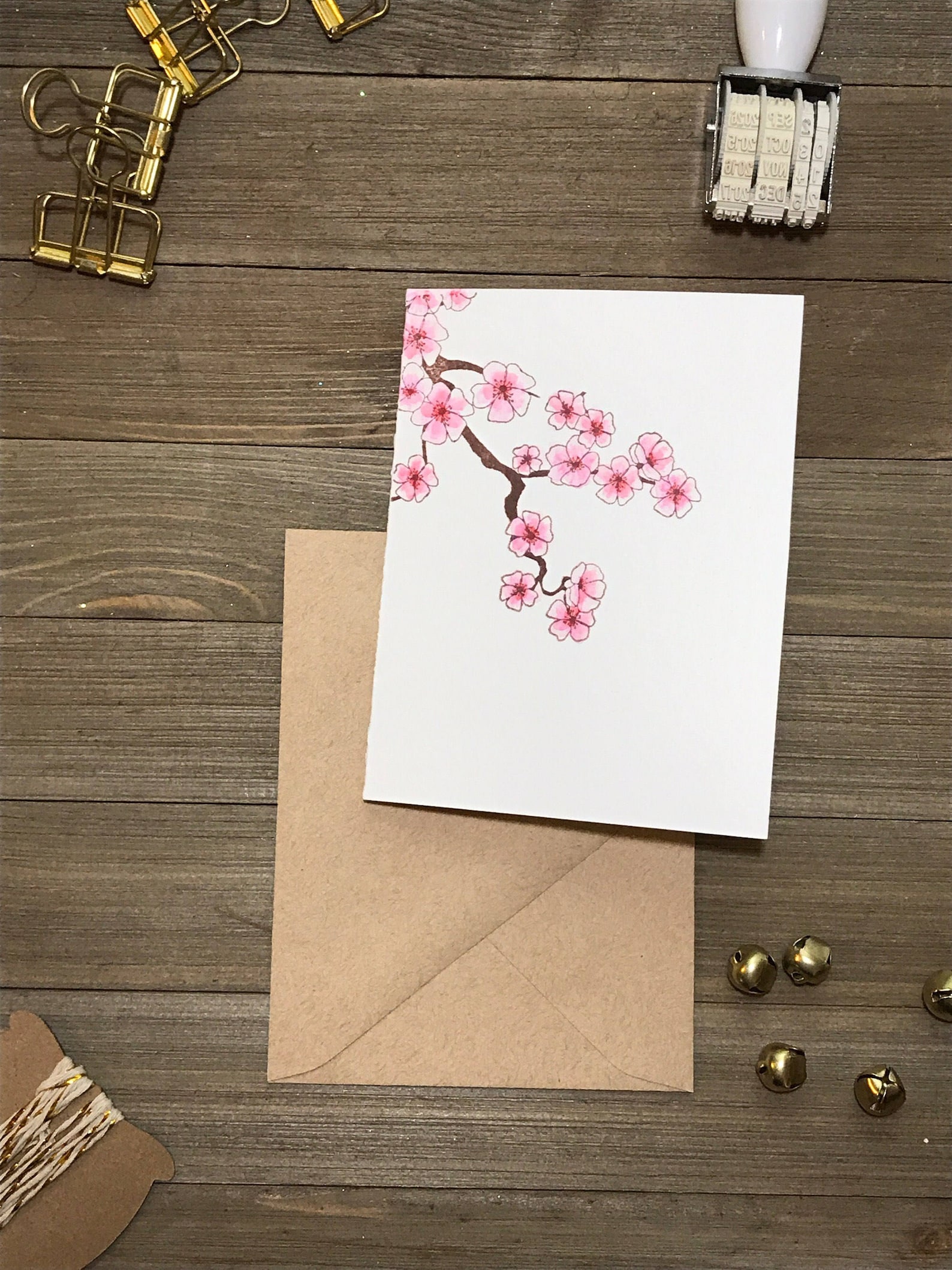 Japanese Cherry Blossom Stationery Set | Floral Card Set | Floral ...