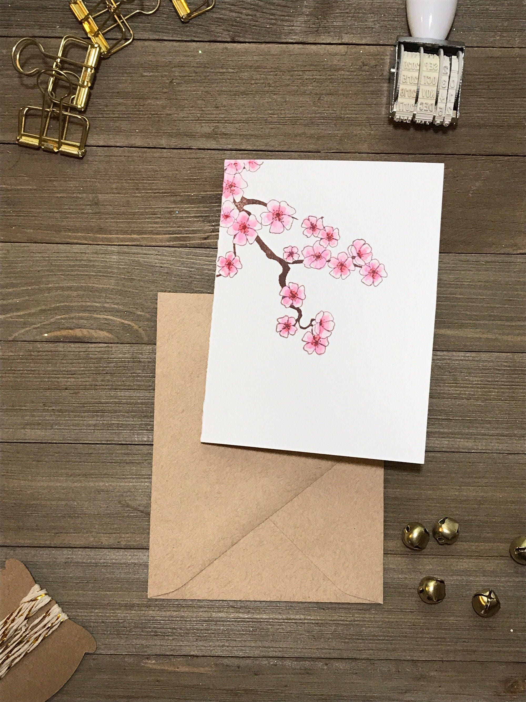 Japanese Cherry Blossom Stationery Set | Floral Card Set | Floral ...