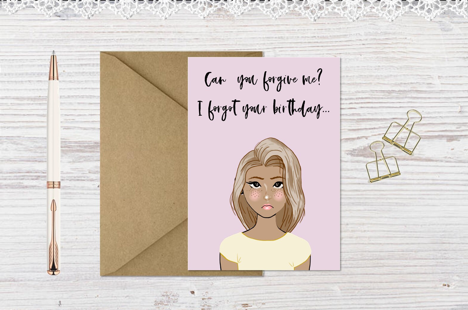 I Forgot Your Birthday Printable Card - Etsy