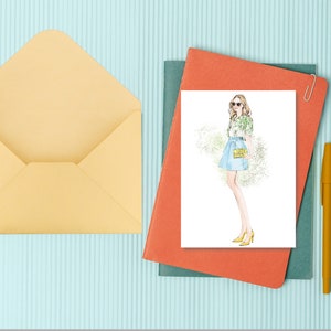 Printable Summer Card, Downloadable Blank Digital Card, Print at Home ...