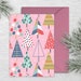 Printable Pink Christmas Tree Card - Etsy