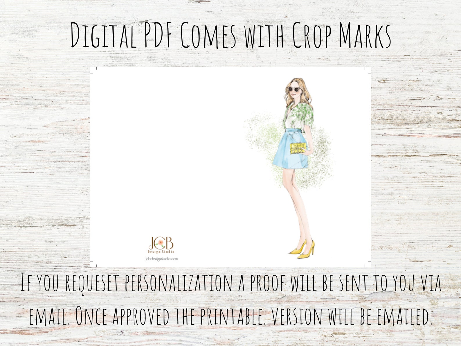 Printable Summer Card, Downloadable Blank Digital Card, Print at Home ...