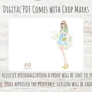 Printable Summer Card, Downloadable Blank Digital Card, Print at Home ...