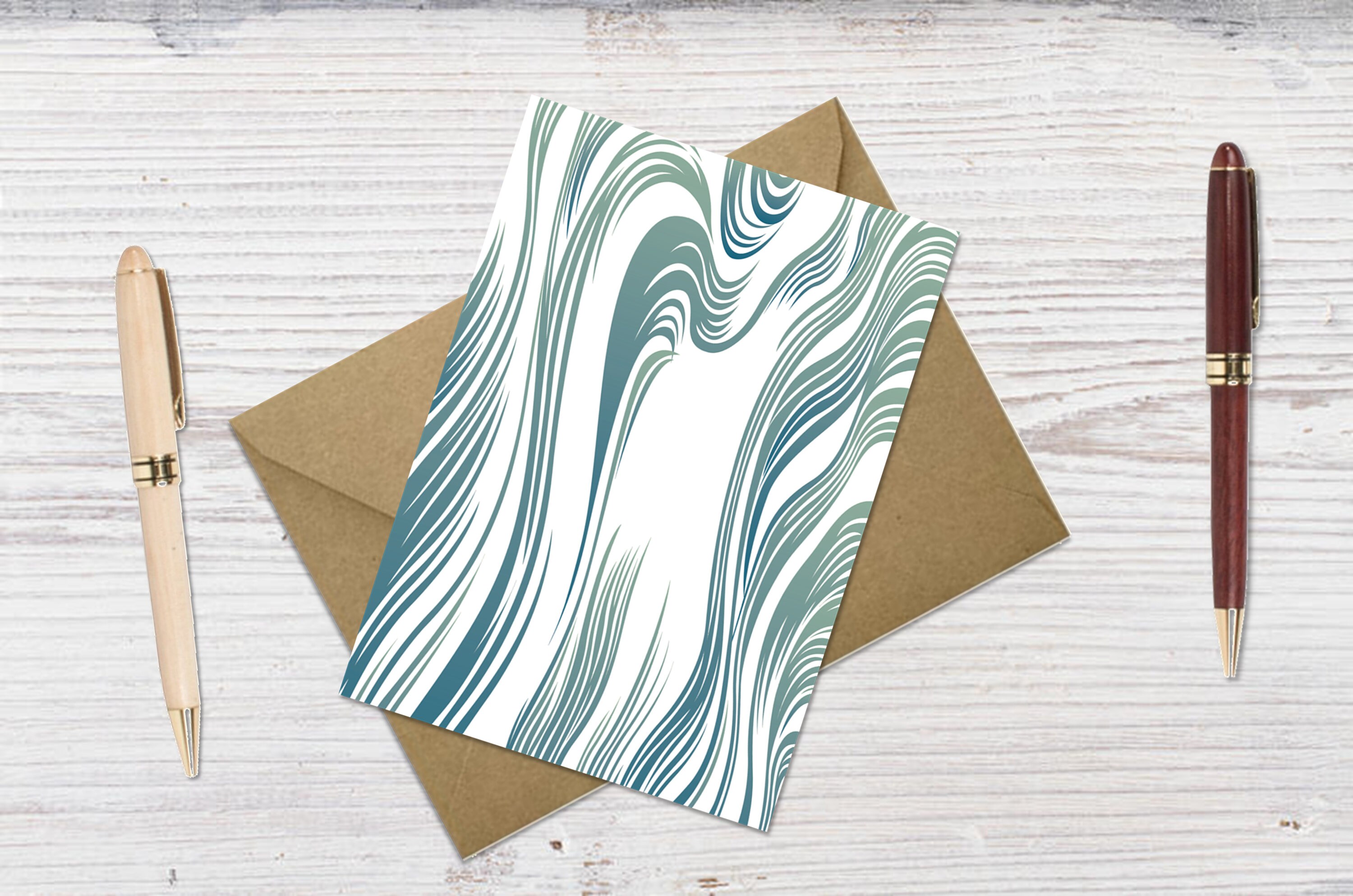 Gift for Him Printable Flat Note Card Blank Stationery Blue - Etsy