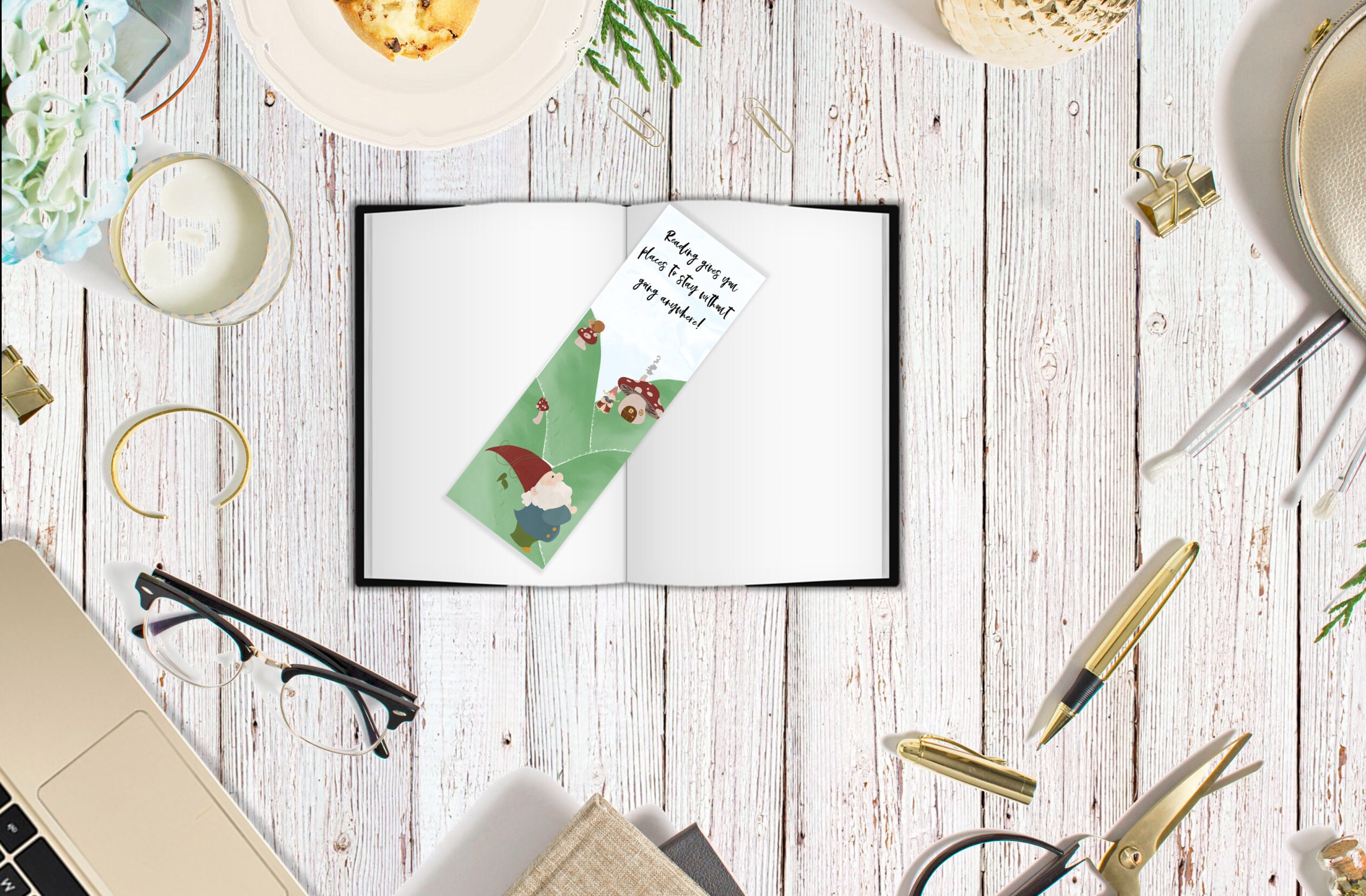 Printable Gnome Bookmarks Set of 4 - Etsy