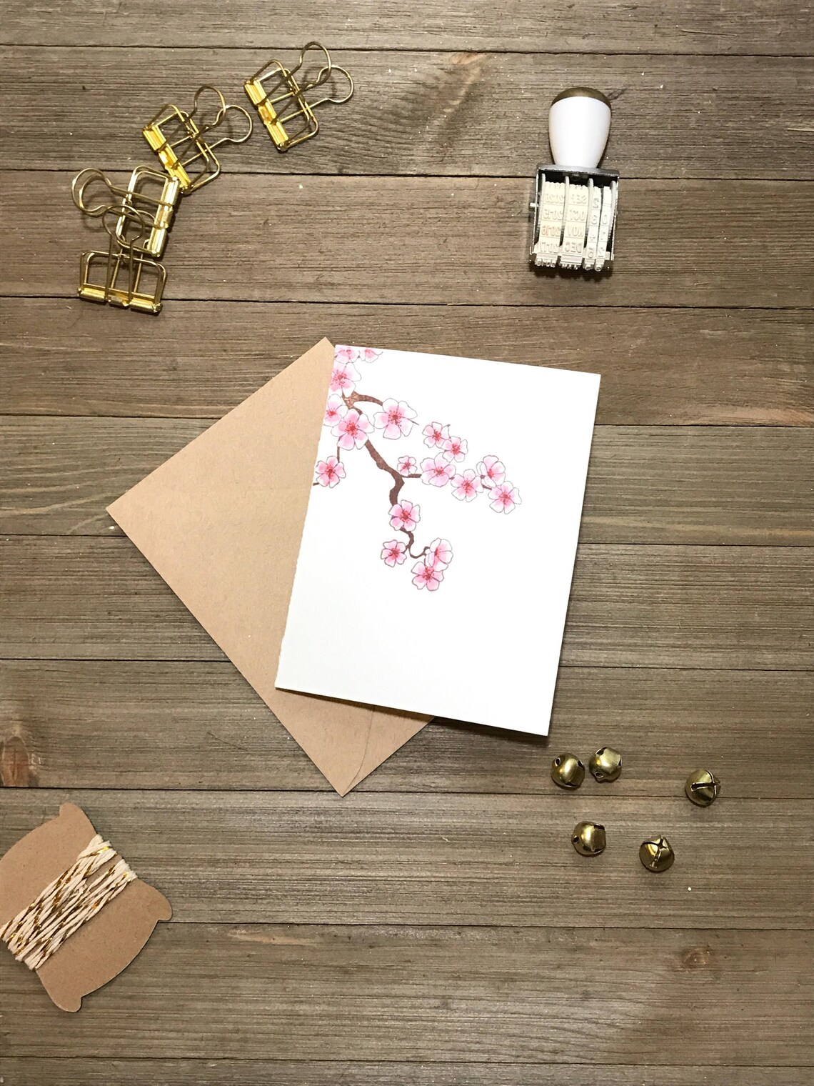 Japanese Cherry Blossom Stationery Set Floral Card Set | Etsy