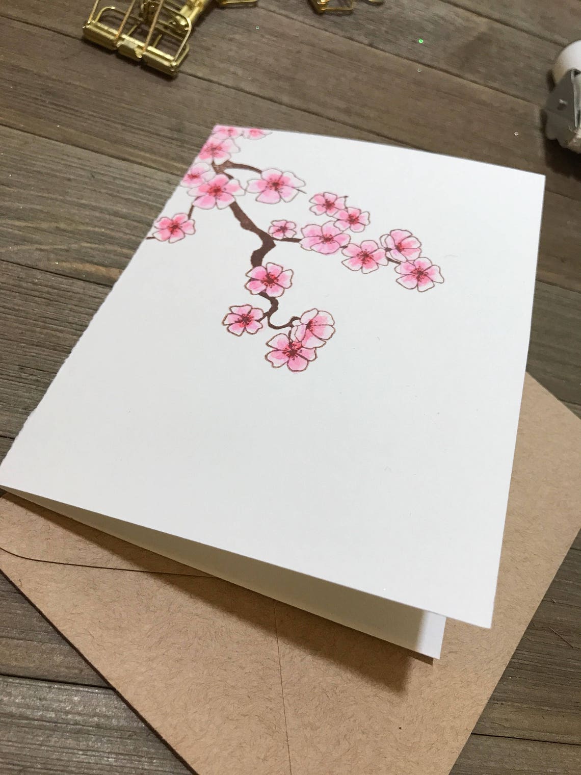 Japanese Cherry Blossom Stationery Set Floral Card Set - Etsy