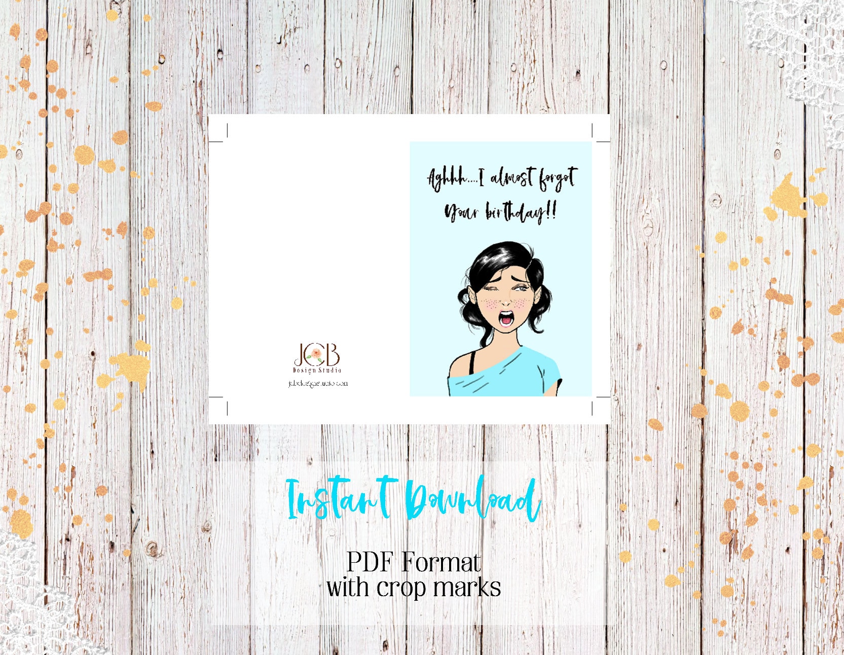 I Almost Forgot Your Birthday Downloadable Card - Etsy
