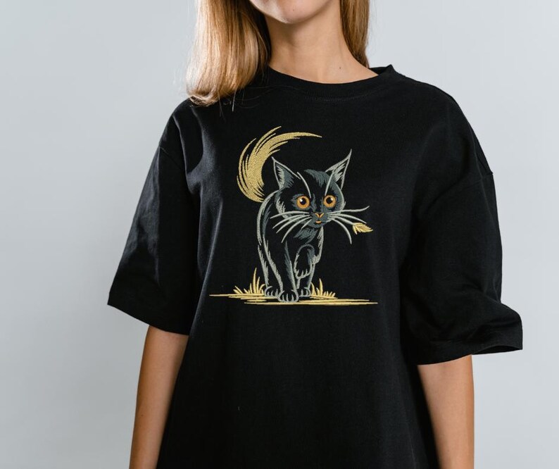 Crazy Cat Embroidery Design, Cat Embroidery, Fluffy Cat Embroidery ...