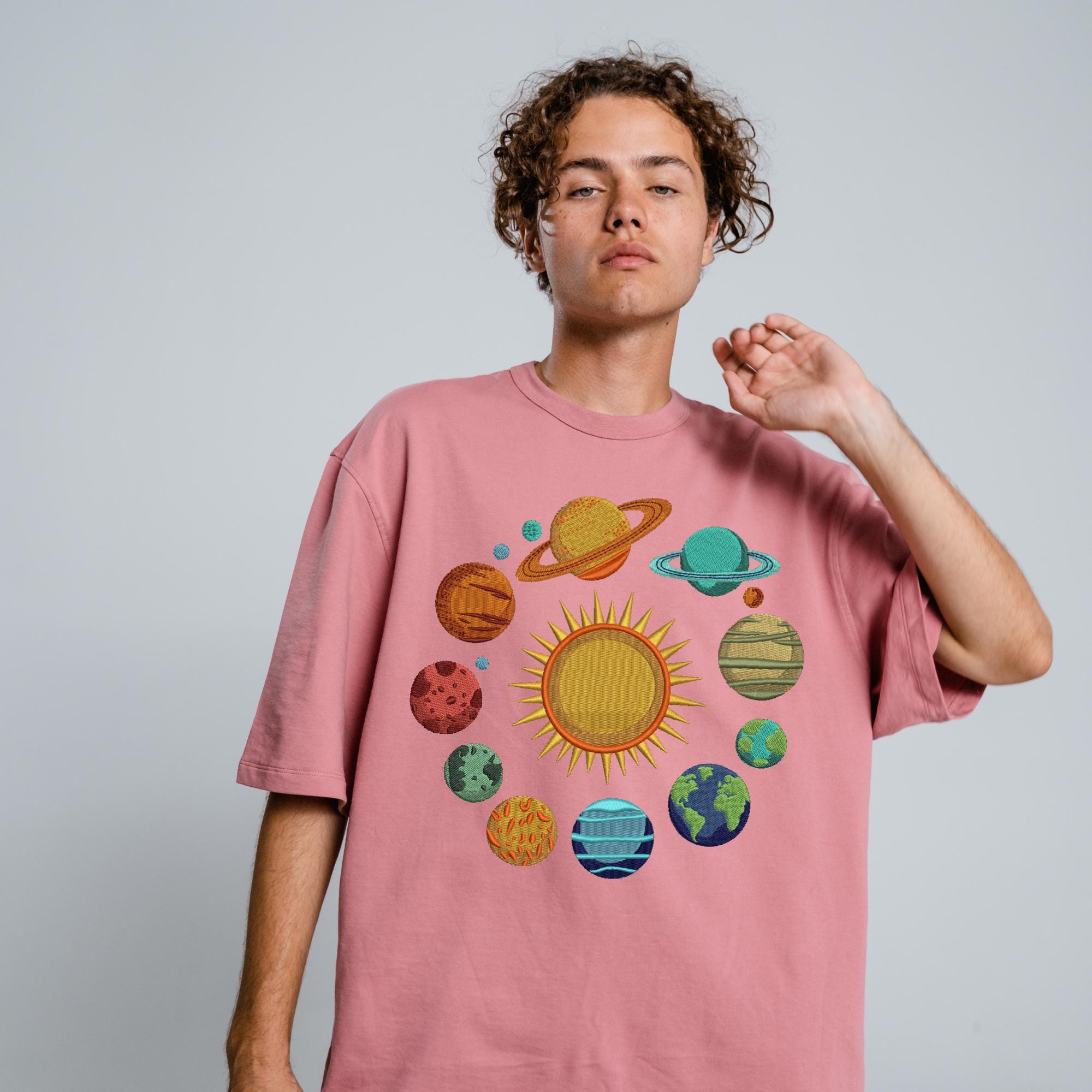 Solar System Embroidery Design, Planets Embroidery, Space Embroidery ...