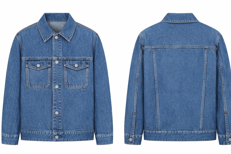 Classic Denim Jacket Sewing Pattern PDF for Men & Women | Trucker Jean ...