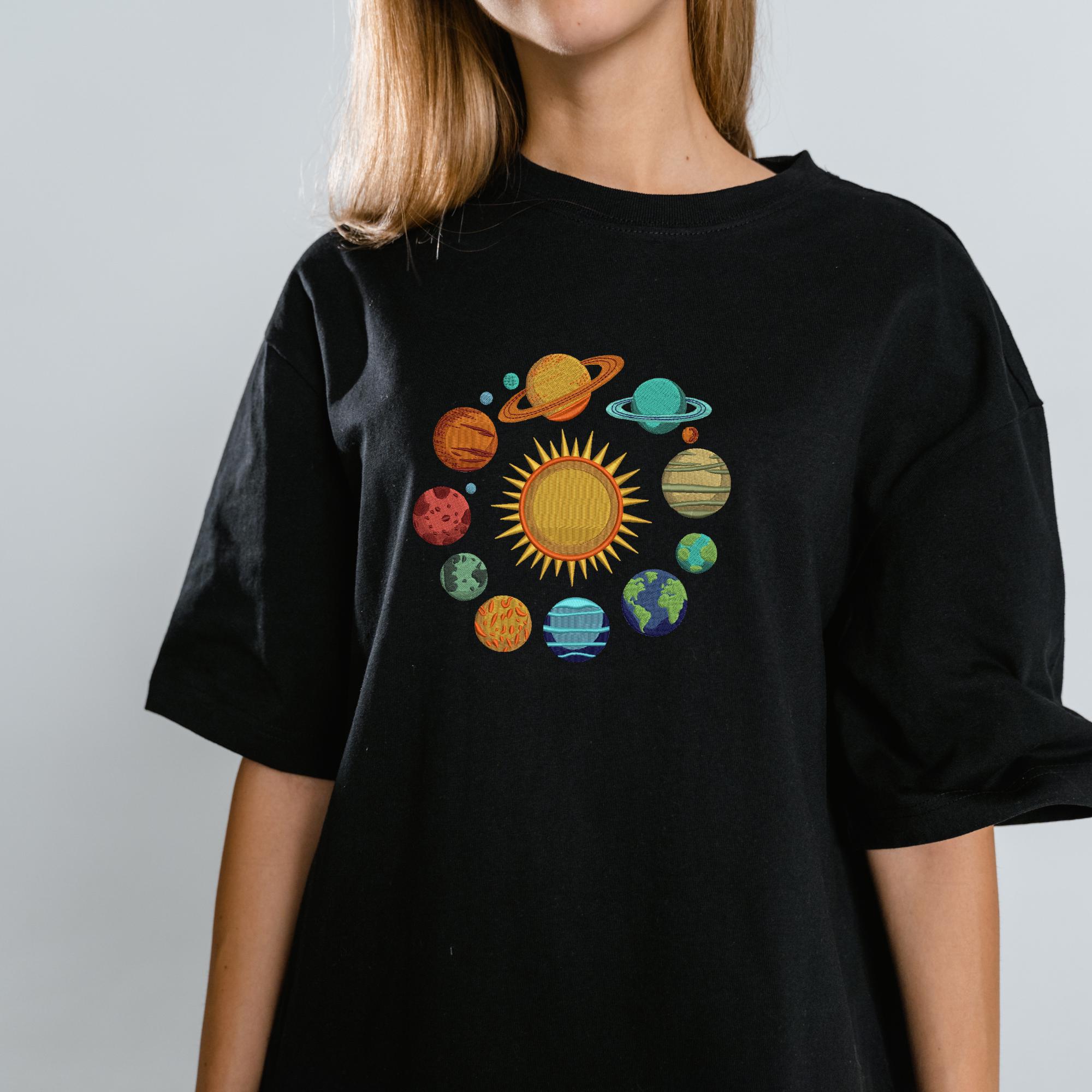 Solar System Embroidery Design, Planets Embroidery, Space Embroidery ...