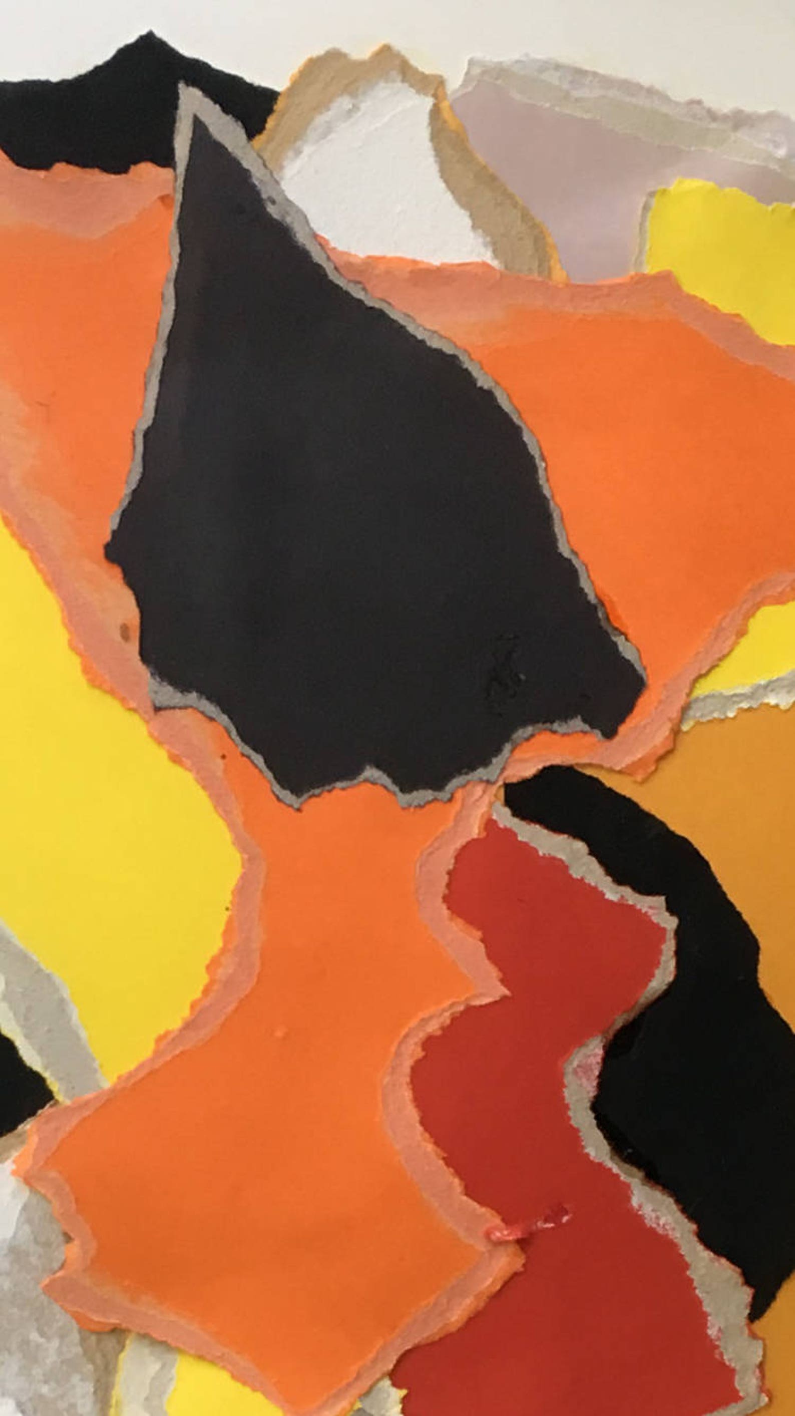 Vintage Abstract Painting - Paper Assemblage - Etsy